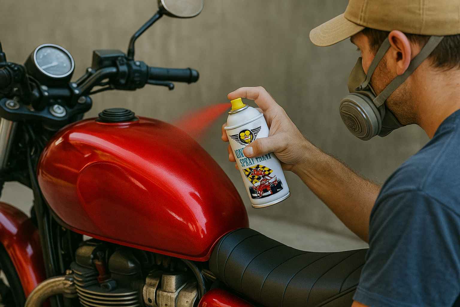 Cat Semprot Warna Merah Candy Elegan untuk Kendaraan | RJ London